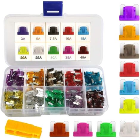 Gebildet Lot de 100 fusibles mécaniques à lame plate 12 V24 V pour ...