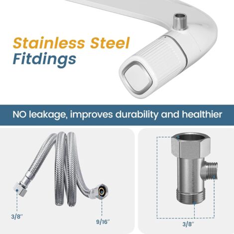 Blanc,(rinçage avant et arrière)Bidet non électrique, Bidet Toilette WC ...