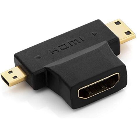 HDMI Femelle Mini HDMI Mâle + Micro Prise HDMI 3D Full HD 1080p