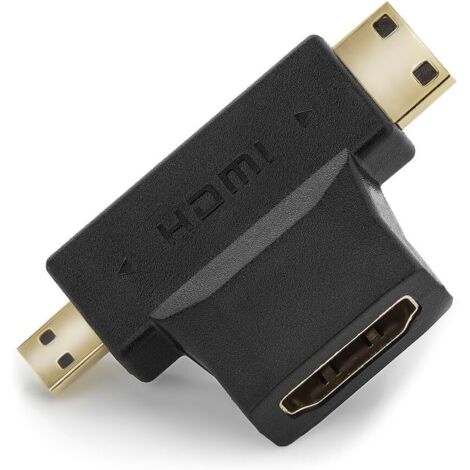 HDMI Femelle Mini HDMI Mâle + Micro Prise HDMI 3D Full HD 1080p