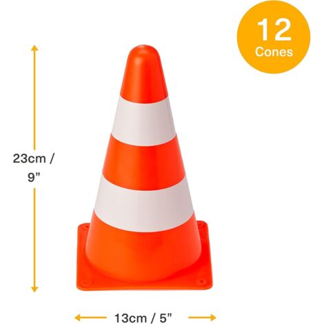 12 Cônes de Signalisation, Plot, Cônes Circulation (23cm) Cônes de ...