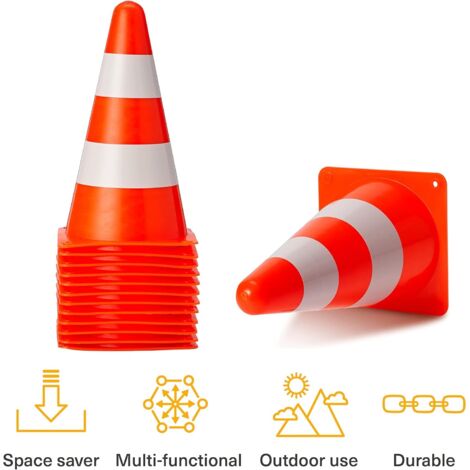 12 Cônes de Signalisation, Plot, Cônes Circulation (23cm) Cônes de ...