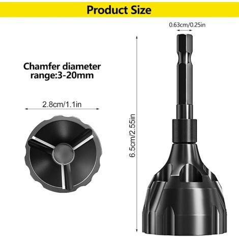3 à 20 mm Outil de Chanfrein Externe Deburring Tool Outil d'Ébavurage ...
