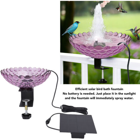 Fontaine à Bird Bath avec Clamp Réglable Solar Bubbler pour Porch ...