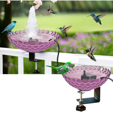 Fontaine à Bird Bath avec Clamp Réglable Solar Bubbler pour Porch ...