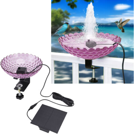 Fontaine à Bird Bath avec Clamp Réglable Solar Bubbler pour Porch ...
