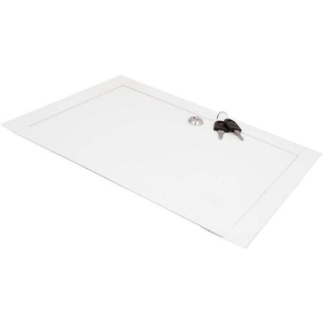 SegurMetal White Metal Inspection Hatch With Lock 40x40 cm Galvanized ...
