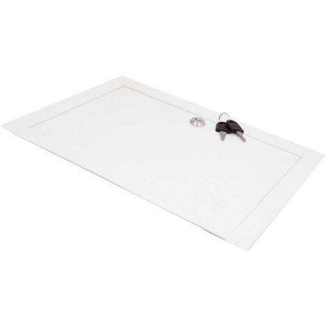 SegurMetal Metal Inspection Cover White 50x50 cm with Lock - Galvanized ...