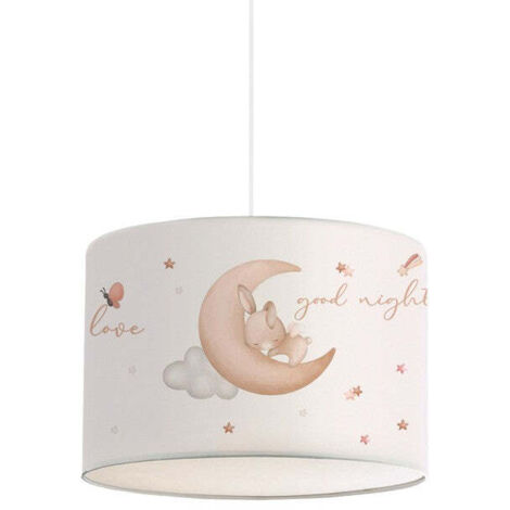 Gary Kids White Moon Pattern Ceiling Pendant Light 24 By 21 Cm