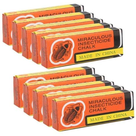 Lot de 10 répulsifs anti-cafards Magic Dust Free Chalk pour cafards fourmis
