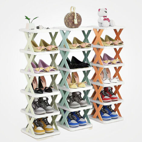 Meuble à chaussures, Meuble à chaussures pliant en plastique facile ...