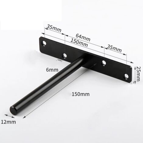 Support pour Etagère Flottante Invisible Support en Métal pour Tablette ...