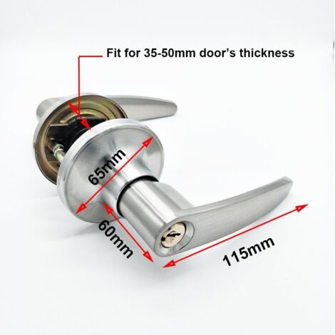 [Advanced] Heavy Design interior door handle, Key lock, Latch size 60/70mm