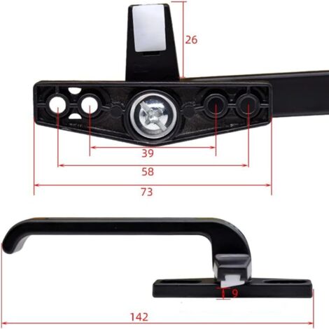 Window Handle Left and Right Handle Aluminum Alloy Swing Doors Window ...