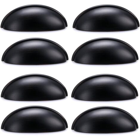 8pcs Shell Shaped Knob Handle, Rubbed Bronze, Hides Screws, Decorate ...