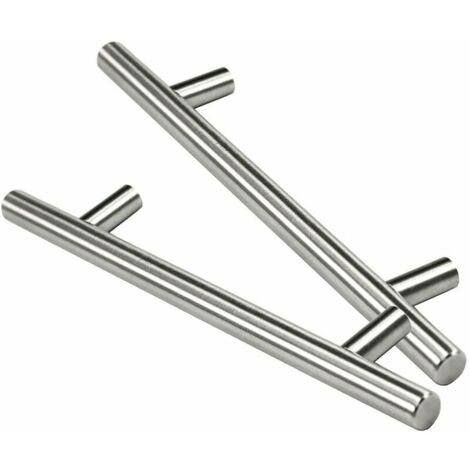10x 160mm Stainless Steel T Bar Kitchen Handles, Ø12mm Cabinet Door Bar ...