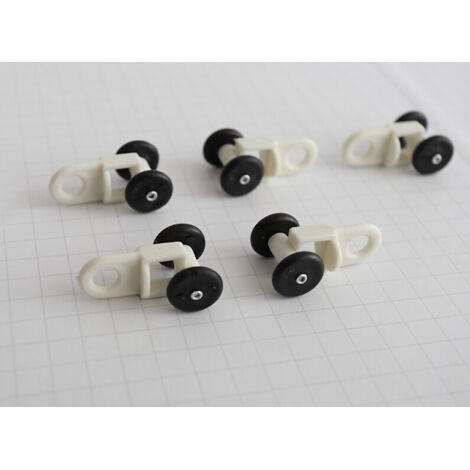 20pcs Slider Rail Curtain Roller Hook Wheel Curtain Sliding Pulley for ...