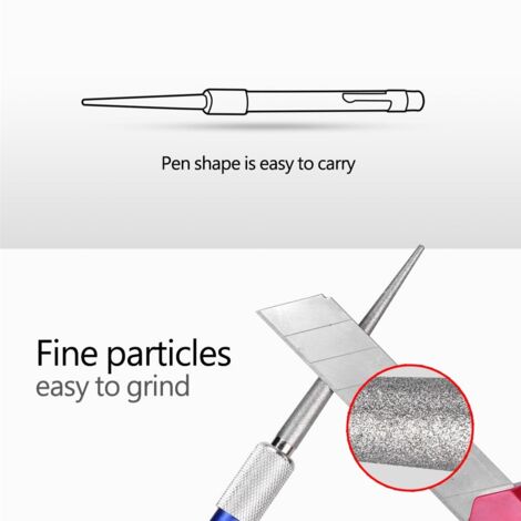 Stylo à aiguiser, aiguiseurs de couteaux diamant multifonction, taille ...