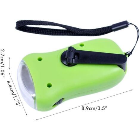 Lampe torche solaire à dynamo, rechargeable à manivelle, lampe torche ...