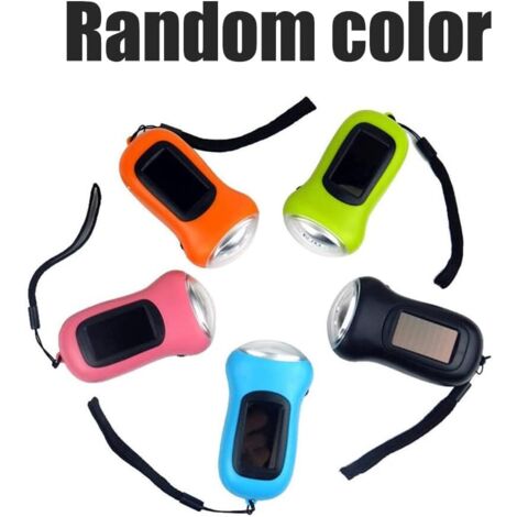 Lampe torche solaire à dynamo, rechargeable à manivelle, lampe torche ...