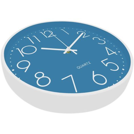 Horloge murale numérique 12 pouces, silencieuse, sans tic-tac, à quartz ...