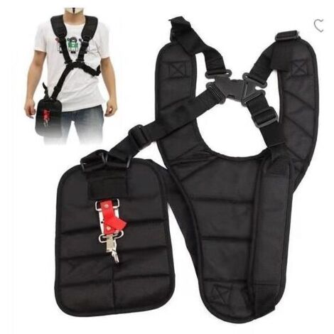 Double Shoulder Harness Padded Safety Button Suspenders for Brush ...