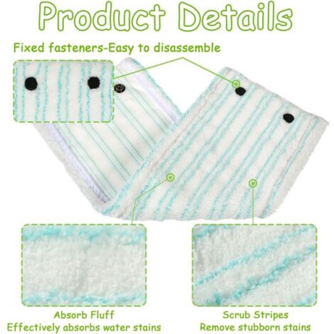 CCYKXAA Lot de 3 Balais Serpillères de Rechange, Chiffon en Microfibre ...