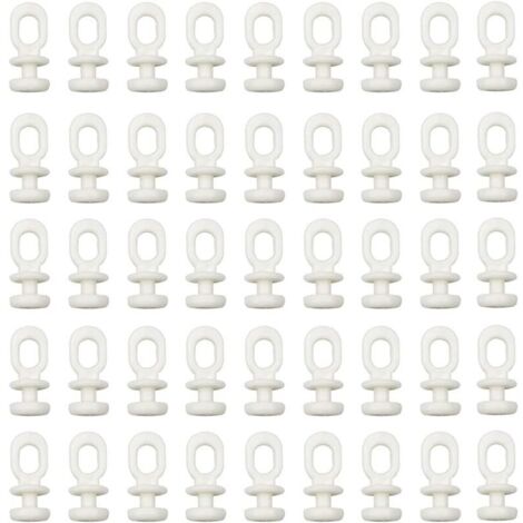 100 PCS Glisseurs pour Rail à Rideaux Crochet de Tringle à Rideau ...