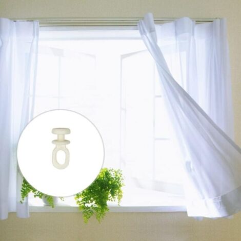 100 PCS Glisseurs pour Rail à Rideaux Crochet de Tringle à Rideau ...