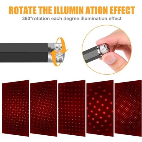 Lumière D'ambiance, Lampe de Toit USB pour Voiture Atmosphère Ciel ...