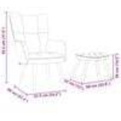 Fauteuil de relaxation gris nuage et son pouf repose-pieds design ...