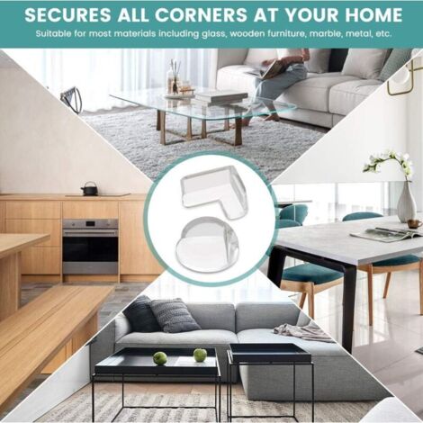 Protection Coin de Table, 12 Pièces Protections d’angles Transparent ...