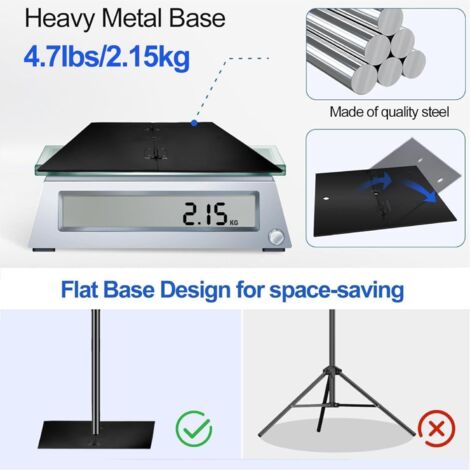 EMART Support de Fond avec Socle en Acier Lourd 2,6x9M, Tubes Réglables ...