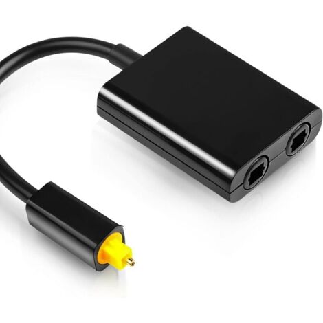 Câble Optique Audio Splitter 1 en 2 sorties Répartiteur de câble audio ...