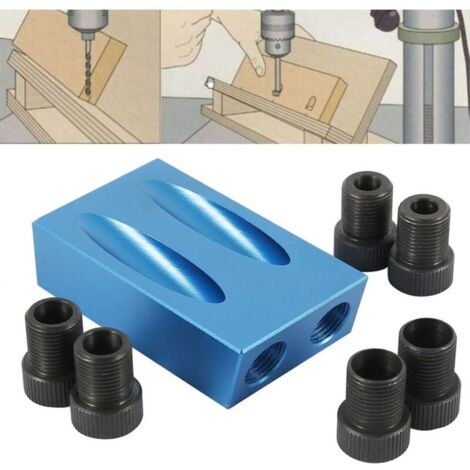 15pièces Gabarit de percage oblique avec forets 15 ° Positionneur de ...