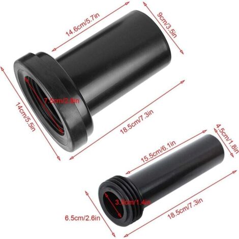 Vidage WC,Jeu de manchettes pour cuvette suspendue