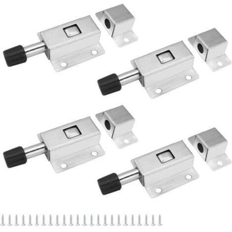 Targette de Porte Inoxydable Automatique, 4 Pièces Targette à Ressort ...