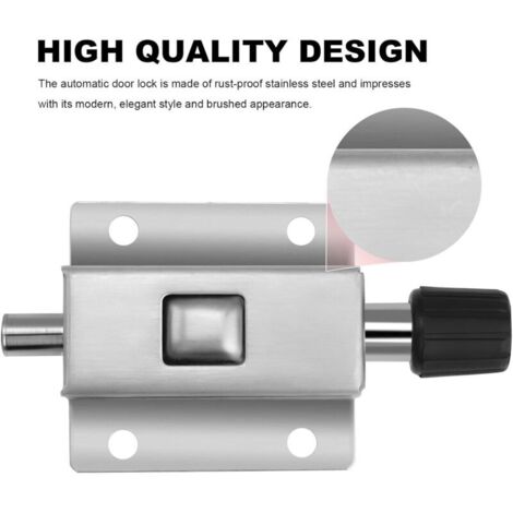 Targette de Porte Inoxydable Automatique, 4 Pièces Targette à Ressort ...