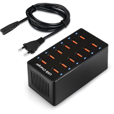 USB Ladestation 12 Ports 60W für Smartphones und Tablets