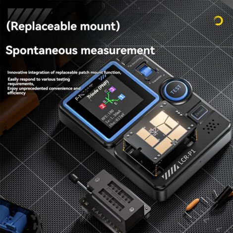 Tester électronique multifonction compatible avec transistor, diode ...