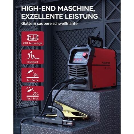 ARCCAPTAIN ARC 200 Poste à Souder DC 200A IGBT - Synergique, Lift TIG ...