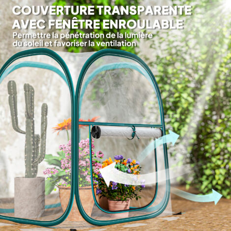 Petite serre de jardin pliable en PVC transparent, pour une utilisation ...