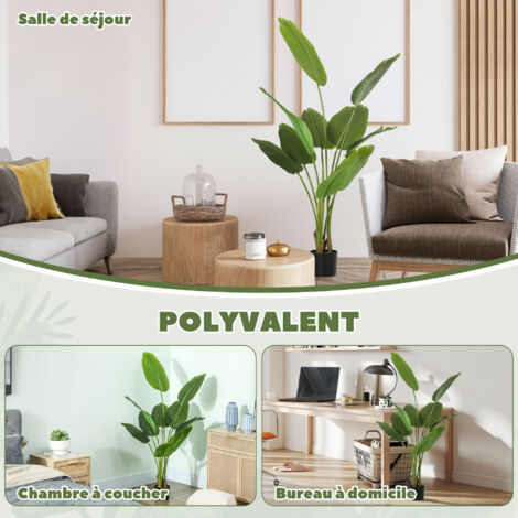 Plante artificielle oiseau de paradis de 160 cm de haut, faux bananier ...