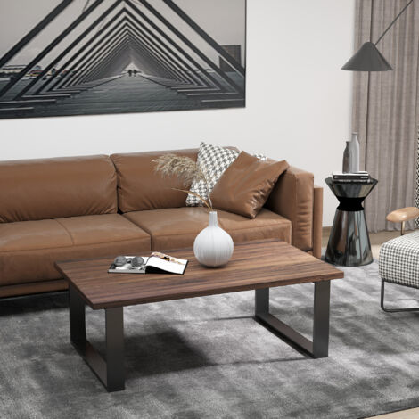 Pieds de table rectangulaires en acier noir style industriel 70x8x41 cm ...
