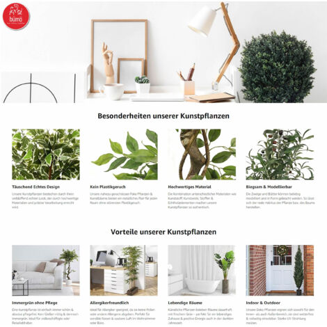 bümö Kunstpflanze Goldfruchtpalme groß