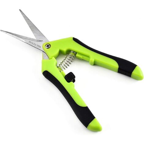 Sécateur jardin pro lame droite inox ressort bonsaï précision vert