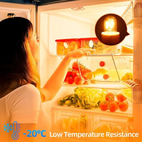 Ampoule de Frigo T20 E14 15W Blanc Chaud 2400-2500k, Résistant à -20°C ...