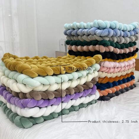 Doux tissé à la Main Pure Tapis de Jeu pour bébé Tummy Time Cushion ...