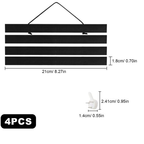 4 Pièces Porte Affiche, 21 cm Cadre Magnetique, en Bois A4 Cadre Poster ...
