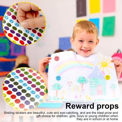 2400 Feuilles Gommettes Rondes, 10 Couleurs Gommettes Smile, Couleur ...